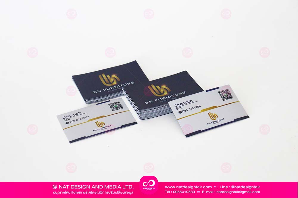 Name Card BN Furniture รับออกแบบพร้อมผลิตนามบัตรสวยๆ ตามความต้องการ